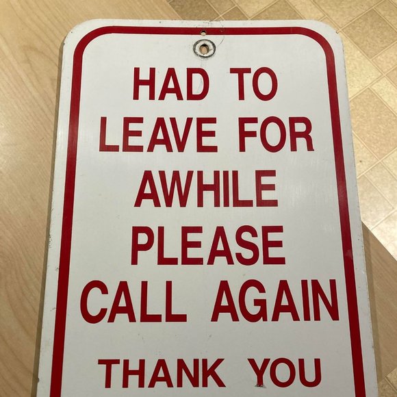 Hand Crafted | Wall Decor | Vintage Metal Street Sign Had To Leave ...